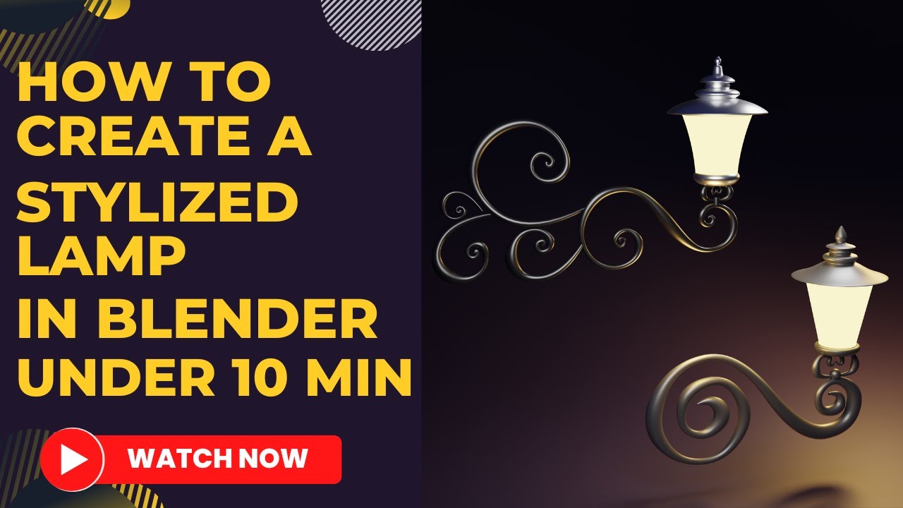 Blender 3D - Create a Stylized lamp in blender under 10min | Beginners ...