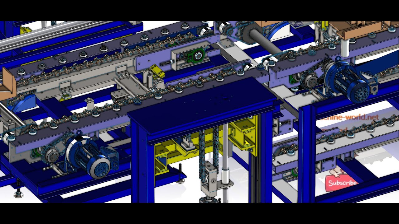 Assembly line-industrial 3D model : machine-world.net P319 - YouTube