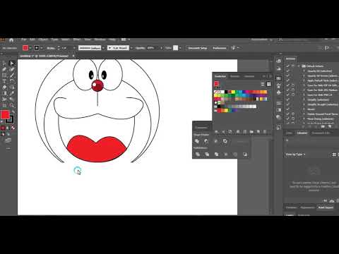 How to draw Doraemon using Adobe Illustrator (Ai) - YouTube