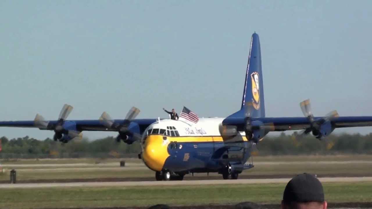 Blue Angels C-130 Hercules (Fat Albert) Wings Over Houston 2012 (HD ...