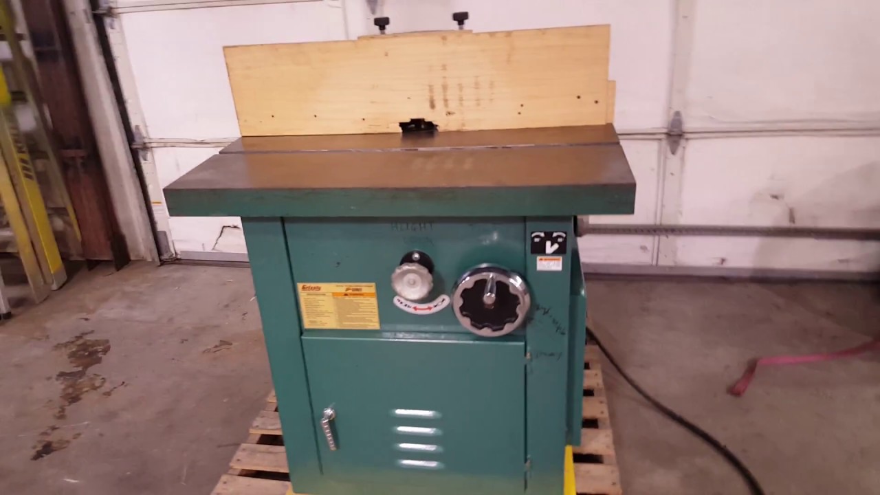 Grizzly Industrial G8622-5 HP Sliding Table Shaper with Tilting Spindle ...