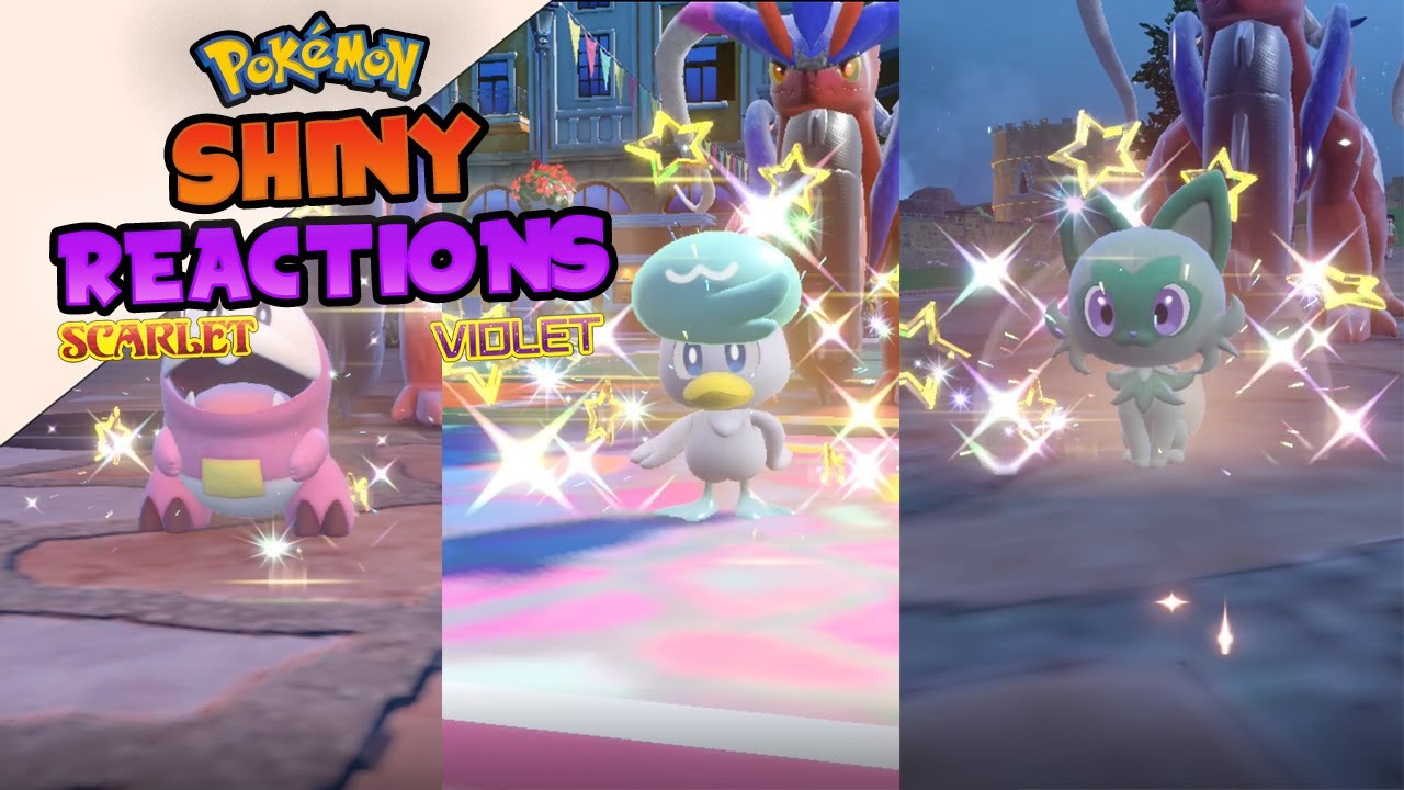 ALL GENERATION 9 STARTER SHINY REACTIONS - YouTube