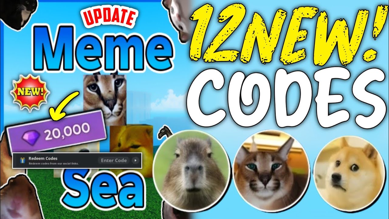 ⚠️NEW!🚨CODES⚠️MEME SEA ROBLOX CODES 2024 - MEME SEA CODES 2024 - YouTube