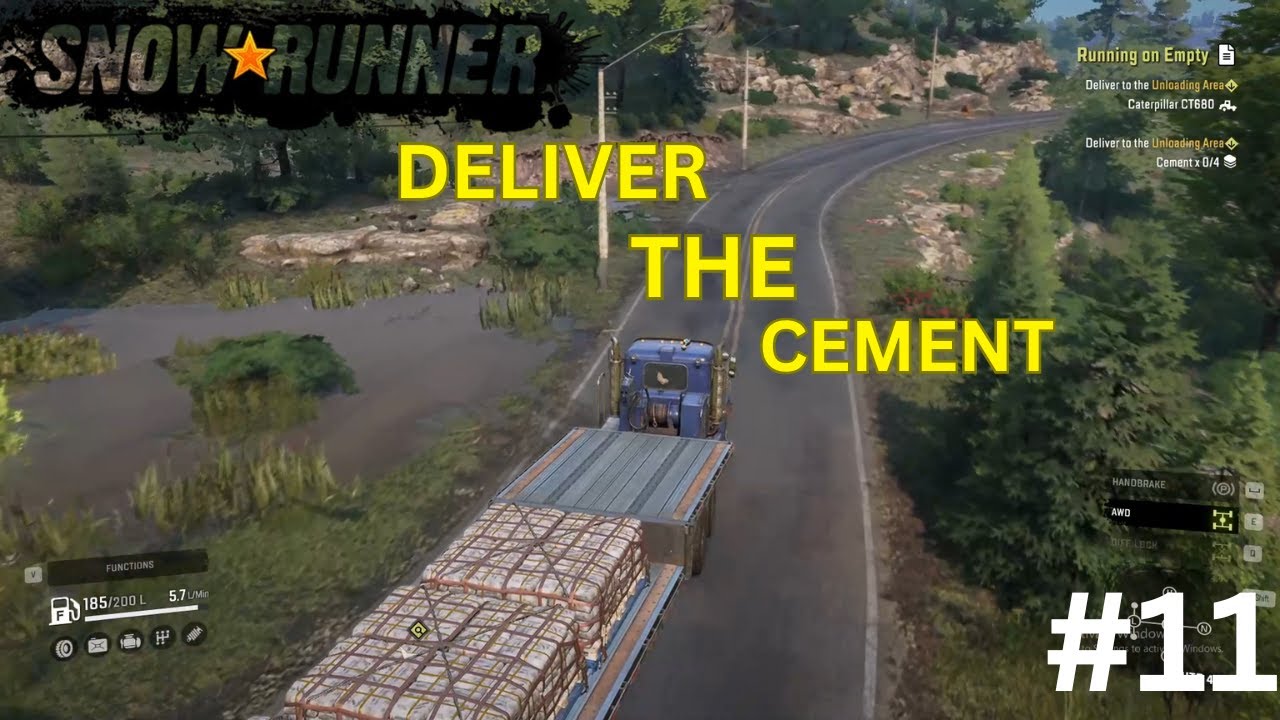 DELIVER THE CEMENT TRAILER IN SNOWRUNNER [ SNOWRUNNER ] Gameplay #11 ...