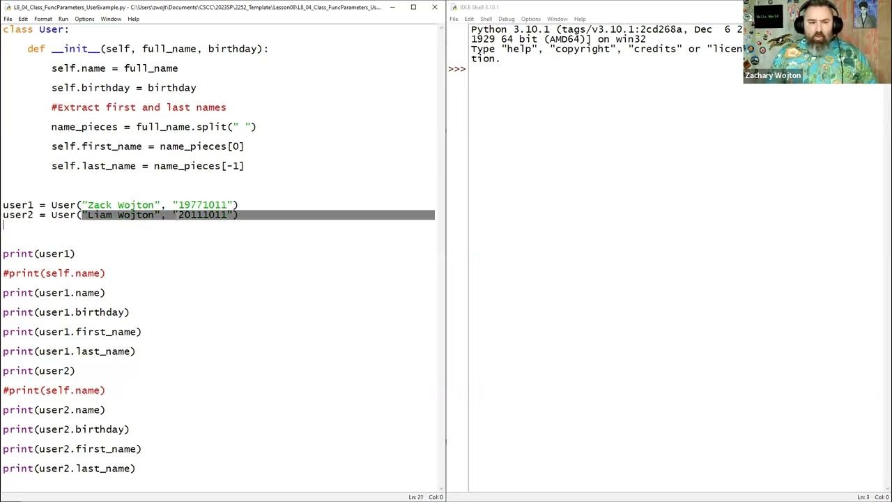 CSCC Wojton 2252 Lesson 08 Week 1 - YouTube