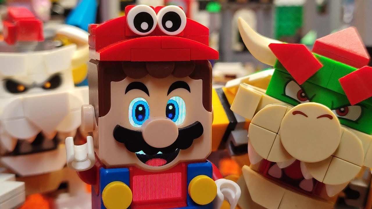 LEGO Super Mrio Odyssey Cappy Power UP Lava Level MOC Save Princess ...