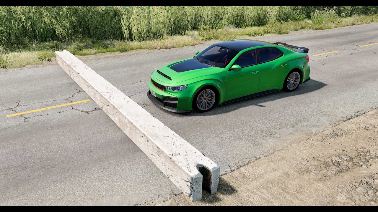 Cars vs Ledge – BeamNG.Drive - YouTube