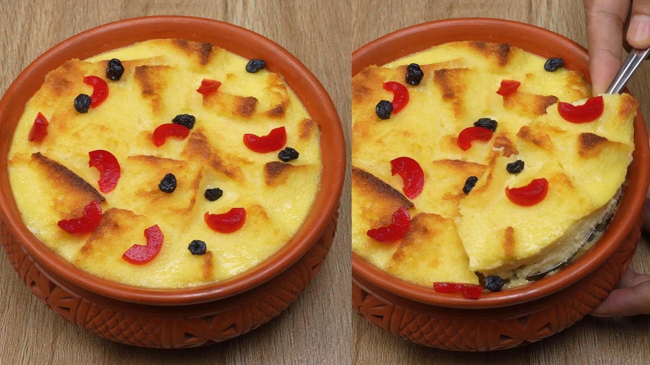 Bread Pudding Restaurant Style - YouTube