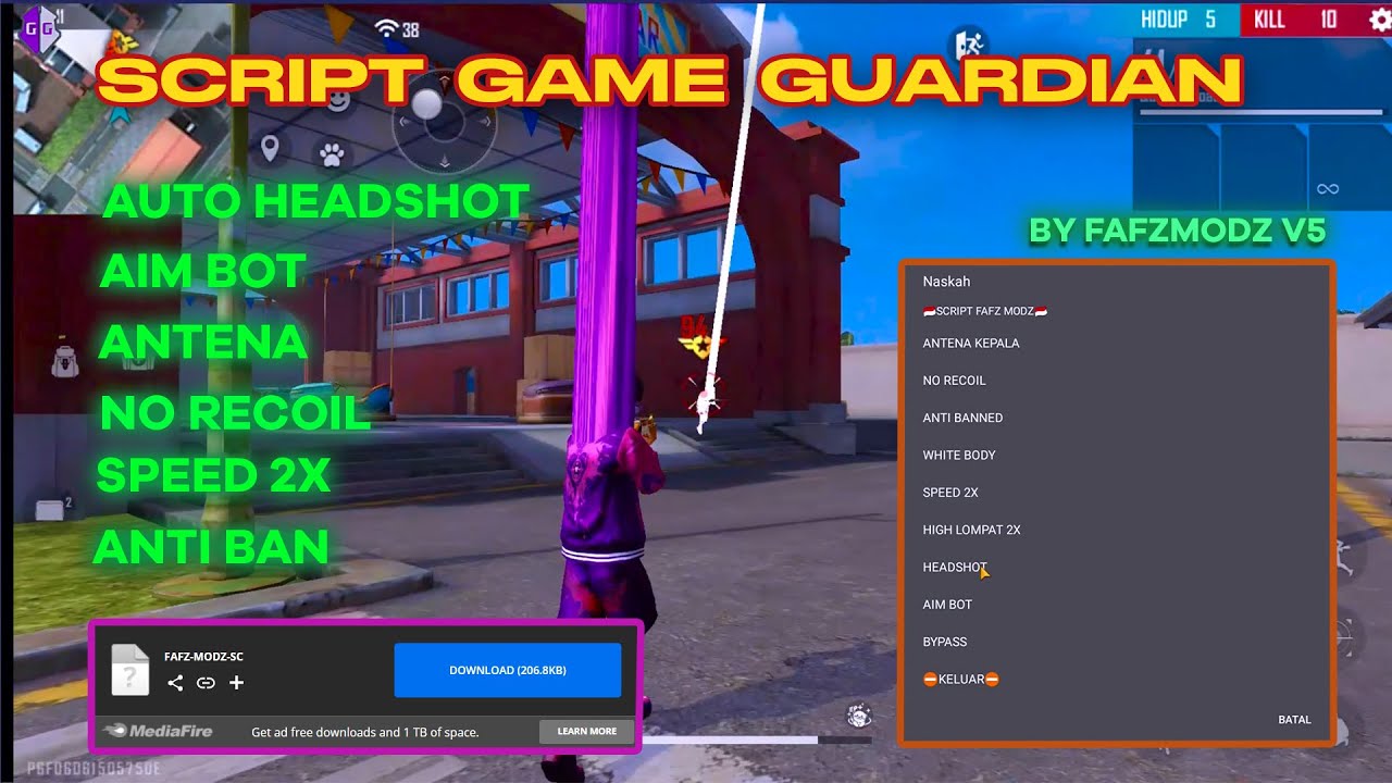 UPDATE NEW CHEAT || SCRIPT GAME GUARDIAN FREEFIRE AUTO HEADSHOT X ...