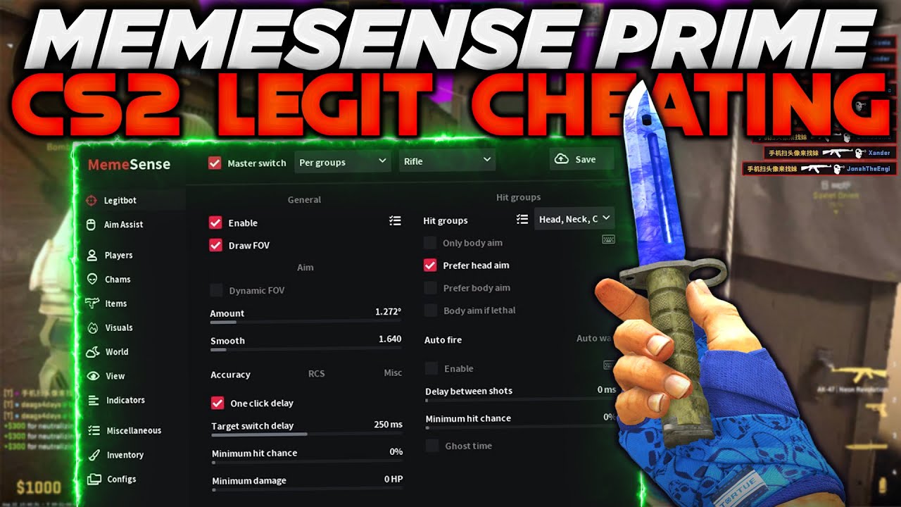 CHEATING in PRIME with MEMESENSE (CS2 Legit Cheating | Part 3) - YouTube