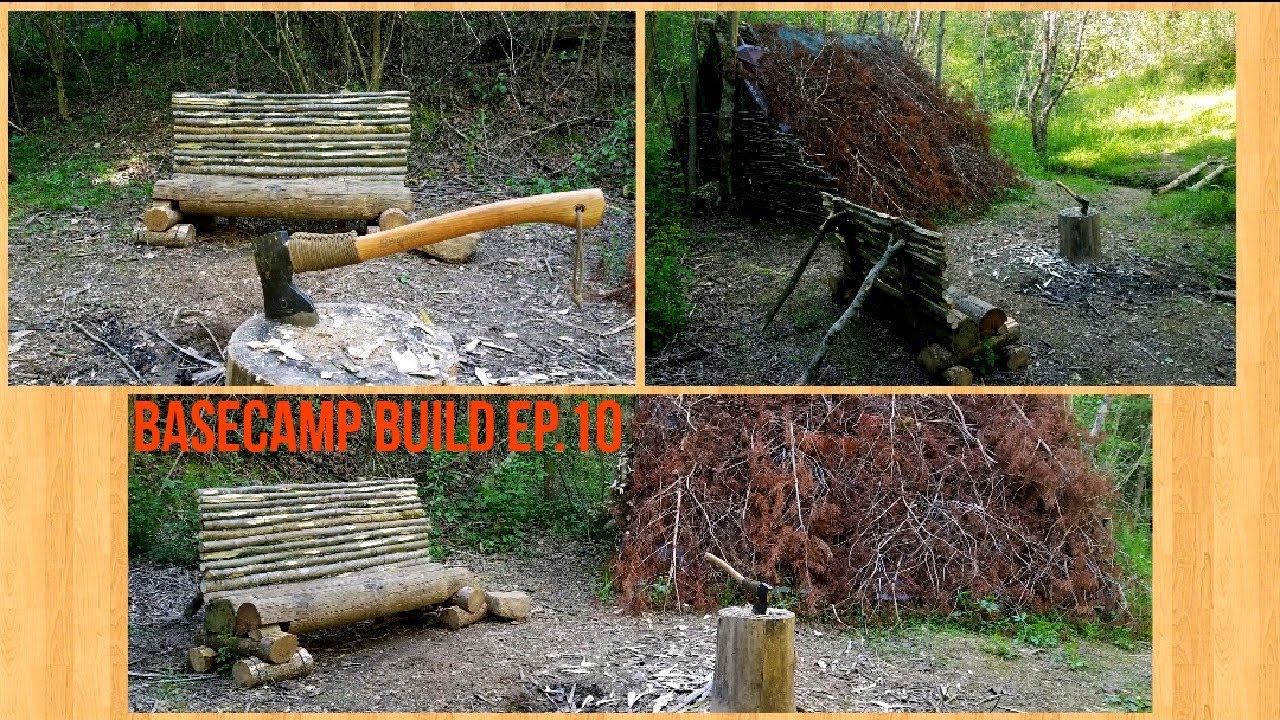 Bushcraft Bench - Bushcraft Basecamp Build Ep.10 - YouTube