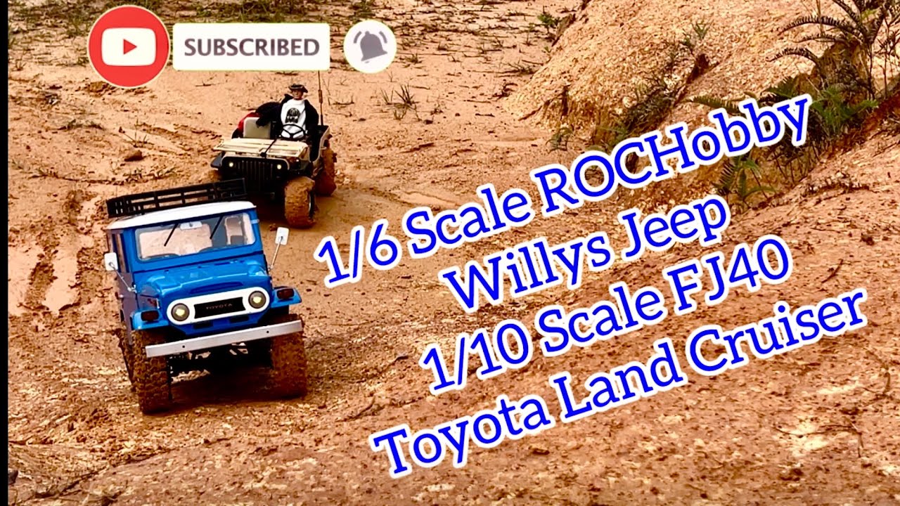 1/10 Scale FJ40 Toyota Land Cruiser 1/16 Scale ROCHobby Willys Jeep 4x4 ...