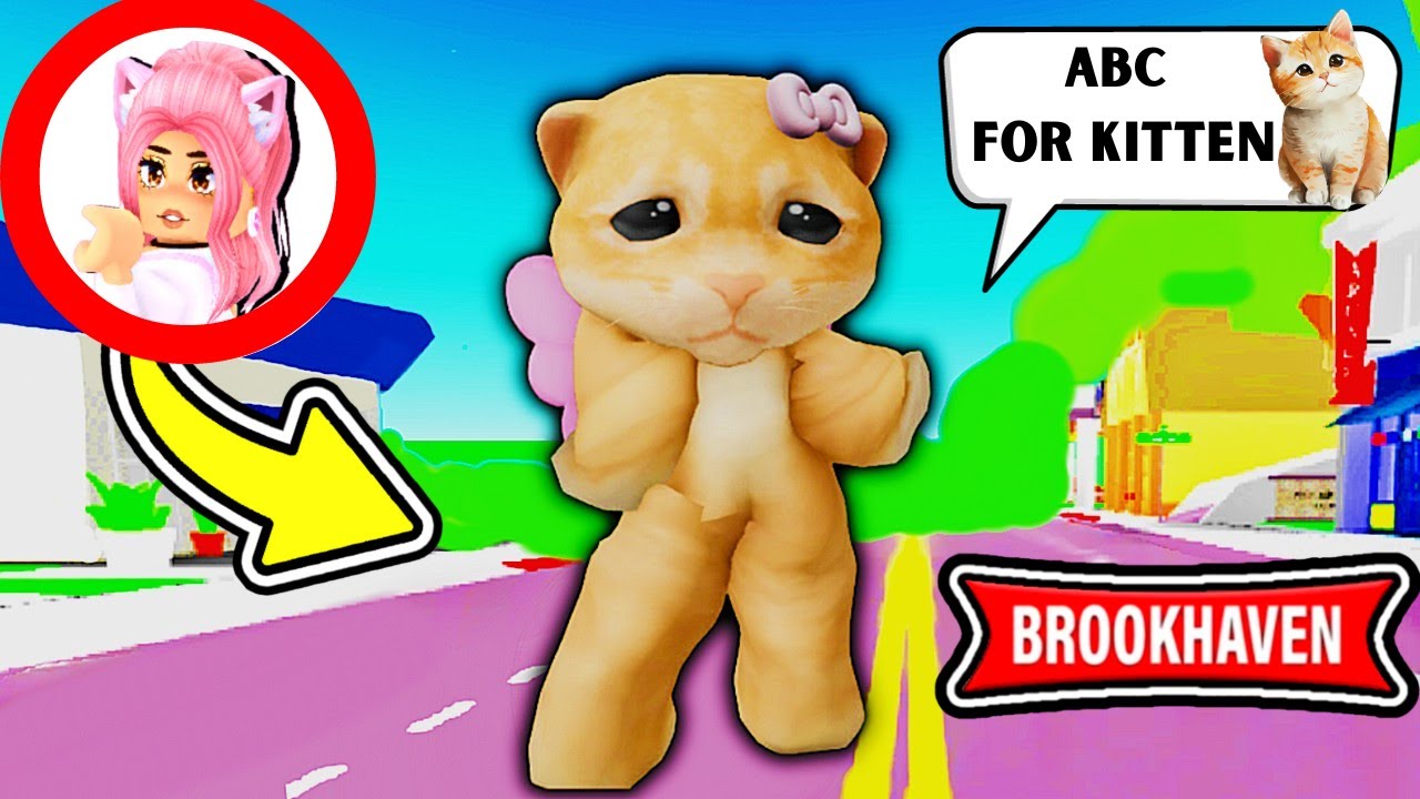 I Pretend To Be A KITTY CAT In Brookhaven | Brookhaven Rp - YouTube
