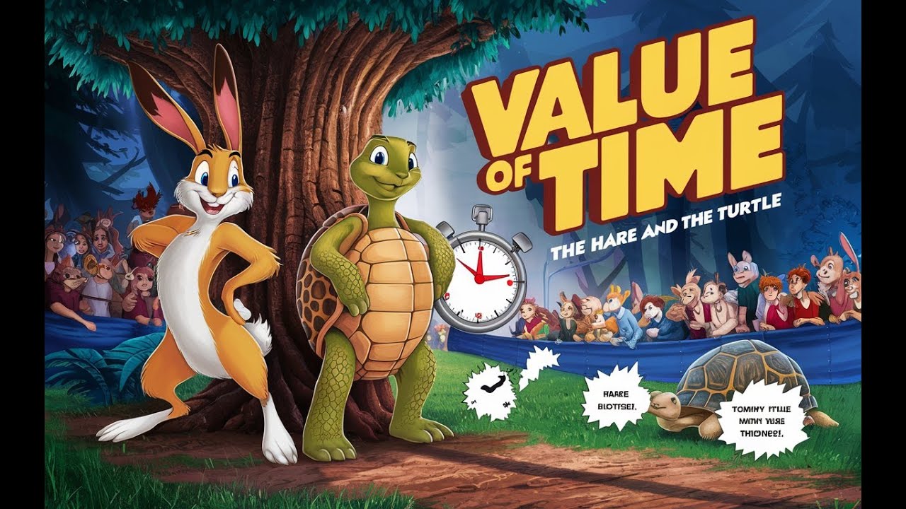 Value of Time: The Hare and the Turtle | Fun Educational Kids Stories ...