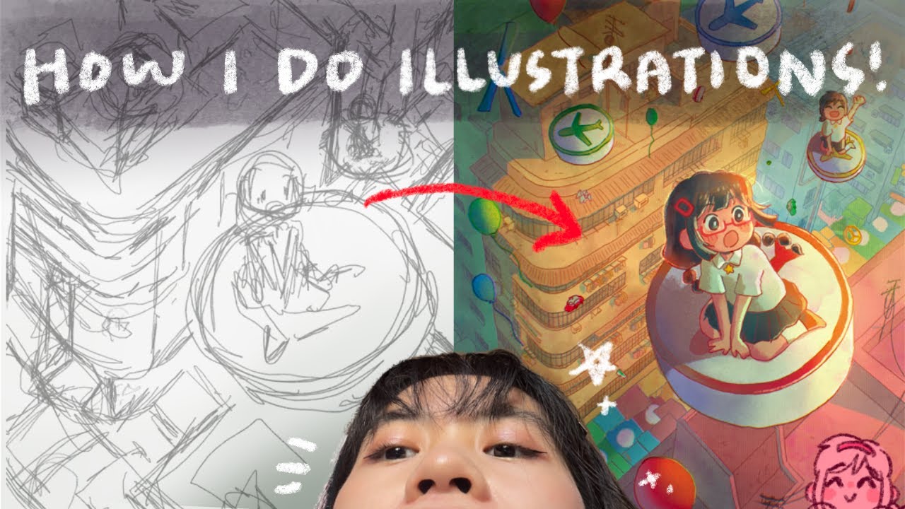 Step by step how I draw / do illustrations :-) 🌸 - YouTube