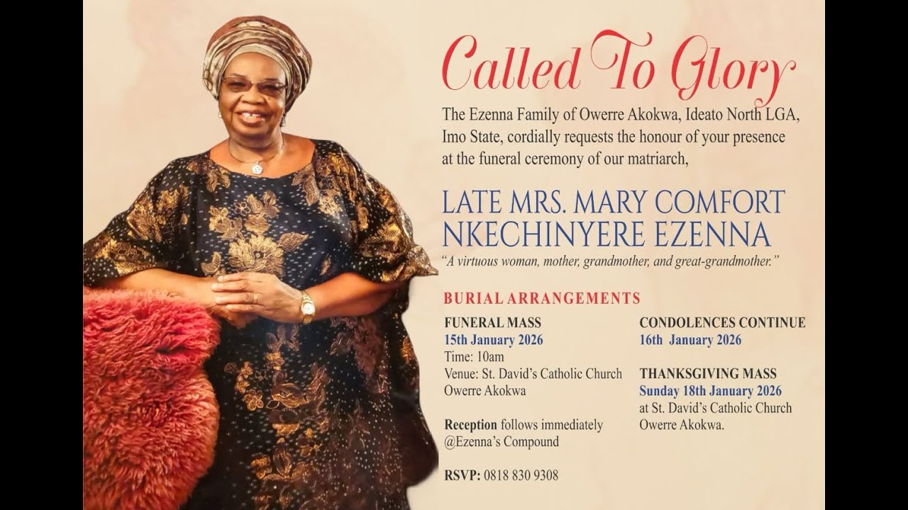 THE FUNERAL CEREMONY OF LATE EZINNE COMFORT EZENNA - YouTube