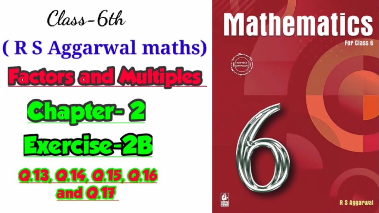 CLASS-6TH /MATHS/CHAPTER -2/ FACTORS & MULTIPLES /EXERCISE- 2B /PART-4 ...