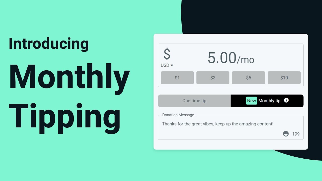 Introducing Recurring Monthly Tipping | Streamlabs - YouTube
