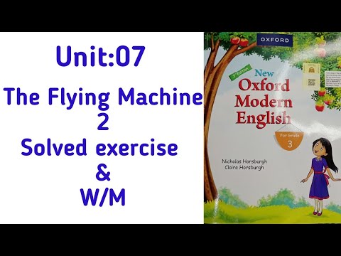 Unit:8 The Flying Machine 2|solved exercise Oxford Modren English|Class ...