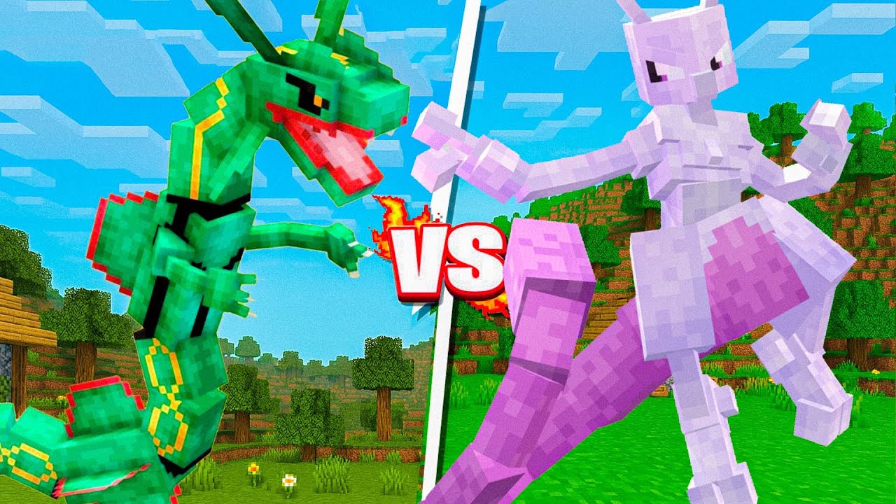 Minecraft LUCKY COBBLEMON - PRIMEIRA VEZ! RAYQUAZA CONTRA MEWTWO ...