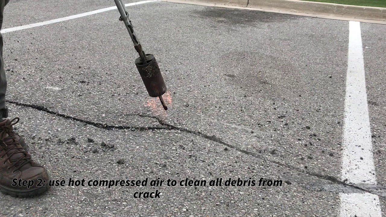 Routing and Crack Seal Process - YouTube