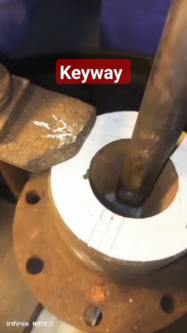 keyway coupling process operation slotting machine - YouTube