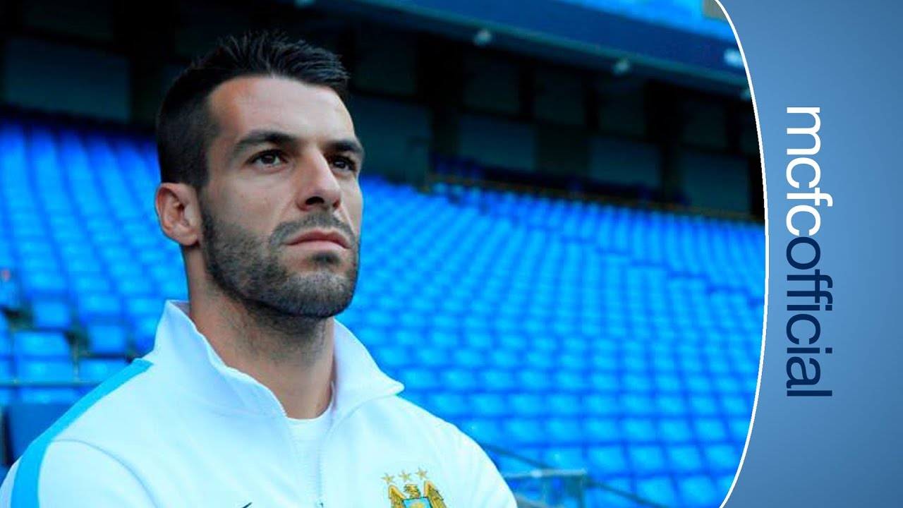 EXCLUSIVE: Alvaro Negredo's first day at City - YouTube