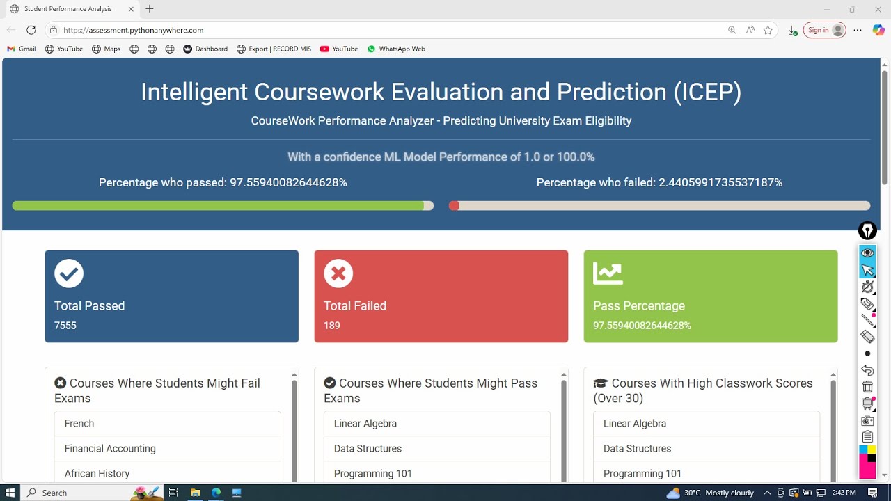 Intelligent Coursework Evaluation and Prediction Predicting University ...