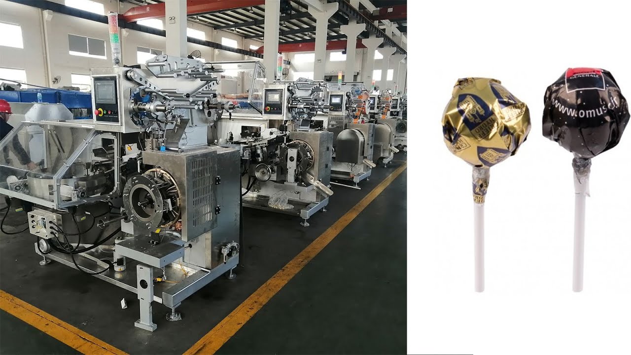 WBB400 how to wrapping lollipops with high speed, lollipop bunch ...