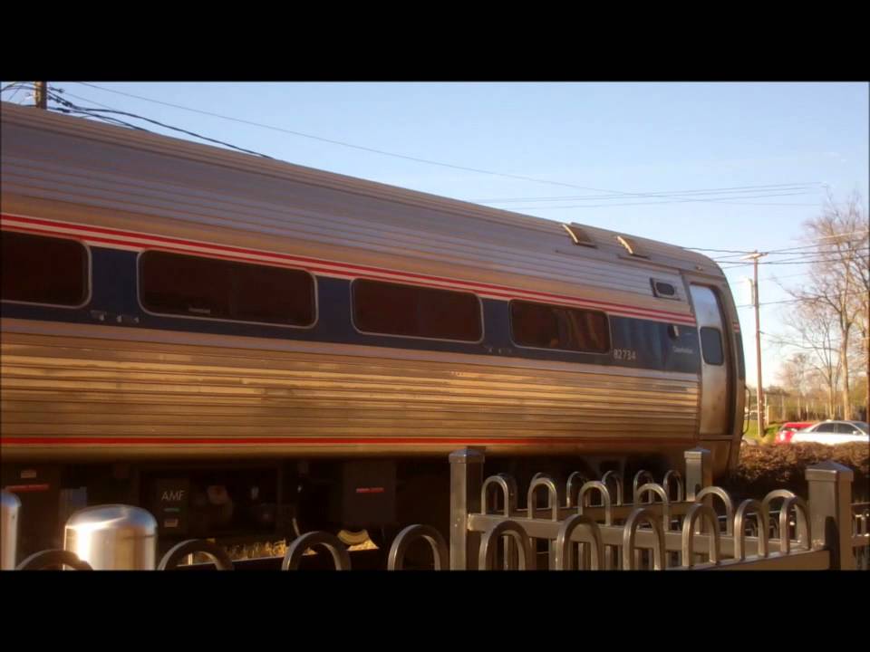 Amtrak Carolinian 80 arrives and departs Durham NC 1/30/12 - YouTube