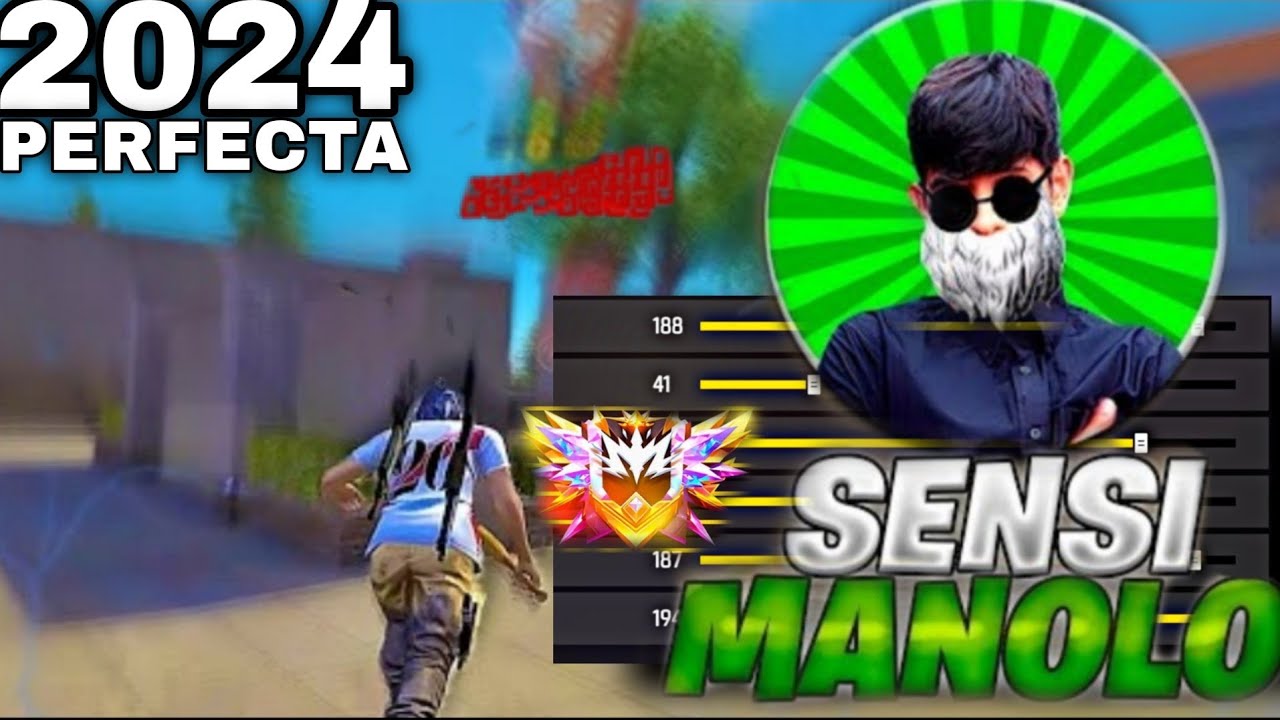 SENSIBILIDAD hacker MANOLO para DAR TODO ROJO EN FREE FIRE 🎯 USO CUSTOM HUD DE MANOLO EL REY AWM ...