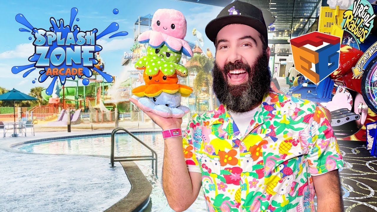 Water Park Arcade Fun at the Splash Zone Arcade - YouTube