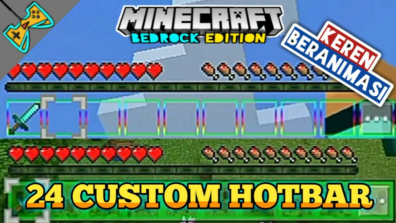 🔴CARA CUSTOM HOTBAR DI MINECRAFT PE - YouTube