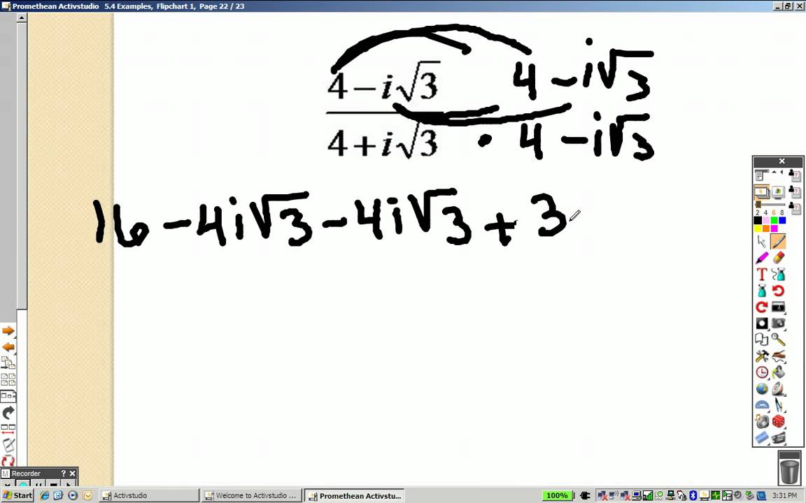 Algebra 2 5.4 Part 4 Examples Factor Complex Numbers - YouTube