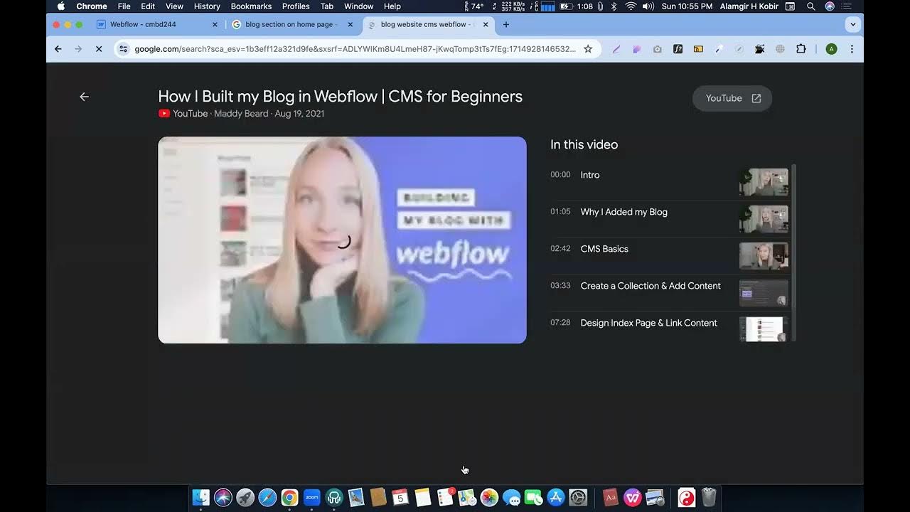 webflow blog website using CMS (Blog Page) || Alamgir H Kobir - YouTube