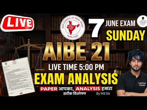 AIBE 21 Exam | Paper Solution | Difficulty Level, Cut Off & Expected Result | Paper Set B