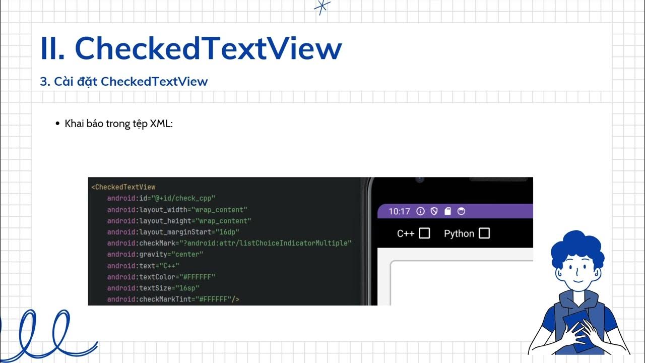 View & EventListener: CheckedTextView - YouTube