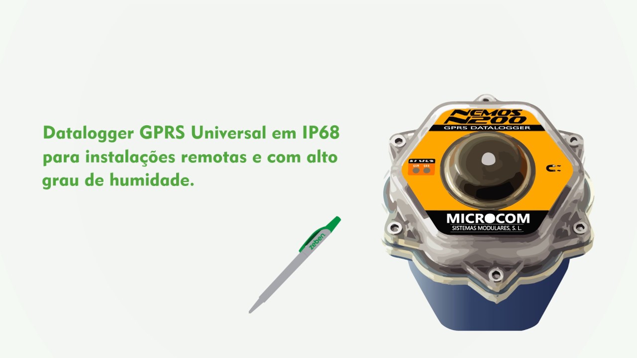 Nemos N200 - Datalogger GSM/GPRS autónomo em IP68 - YouTube