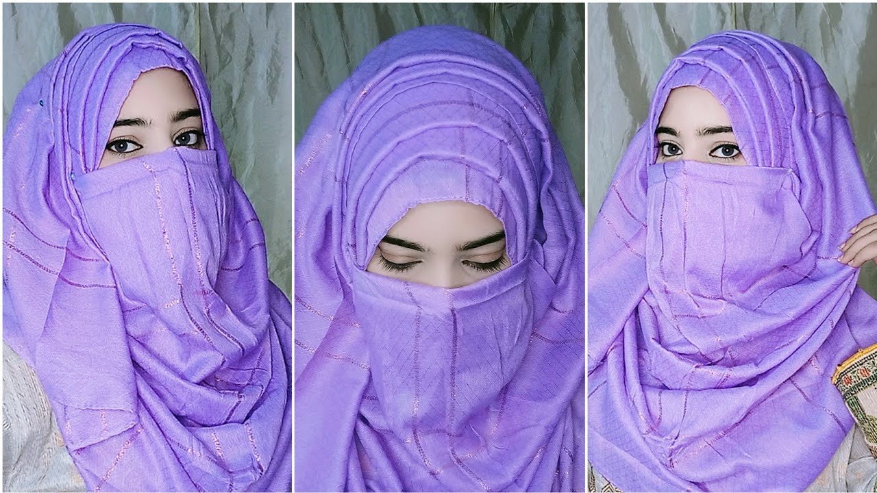 Layered Hijab with Niqab | Summer Special Hijab Tutorial | Full ...
