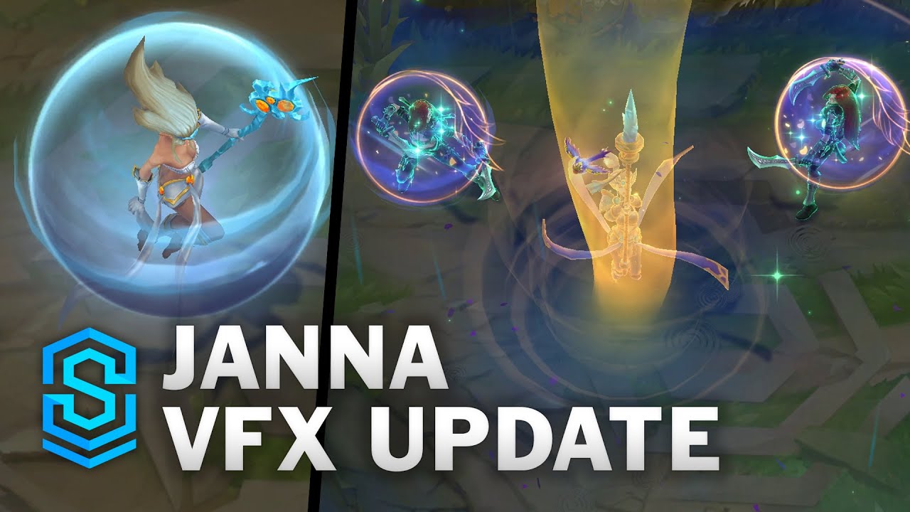Janna Visual Effect Update Comparison - All Skins | League Of Legends ...