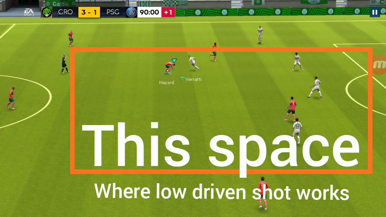 FIFA MOBILE Low Driven Shot tutorial - YouTube