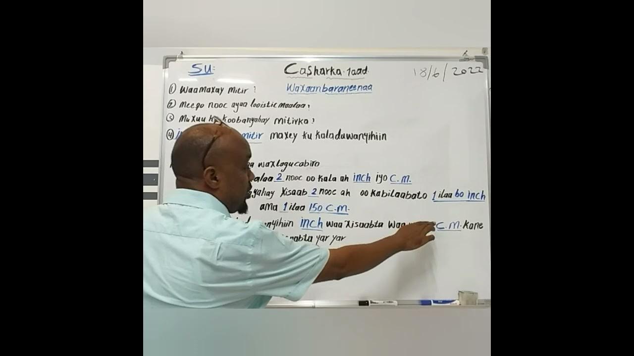 Casharka 1aad Sharaxaada Mitirka part 1 - YouTube