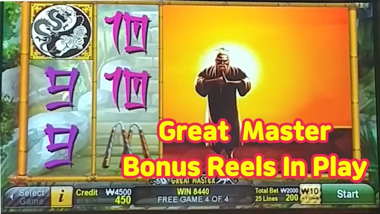 강원랜드 Great Master Slot Machine Bonus Reels In Play - YouTube