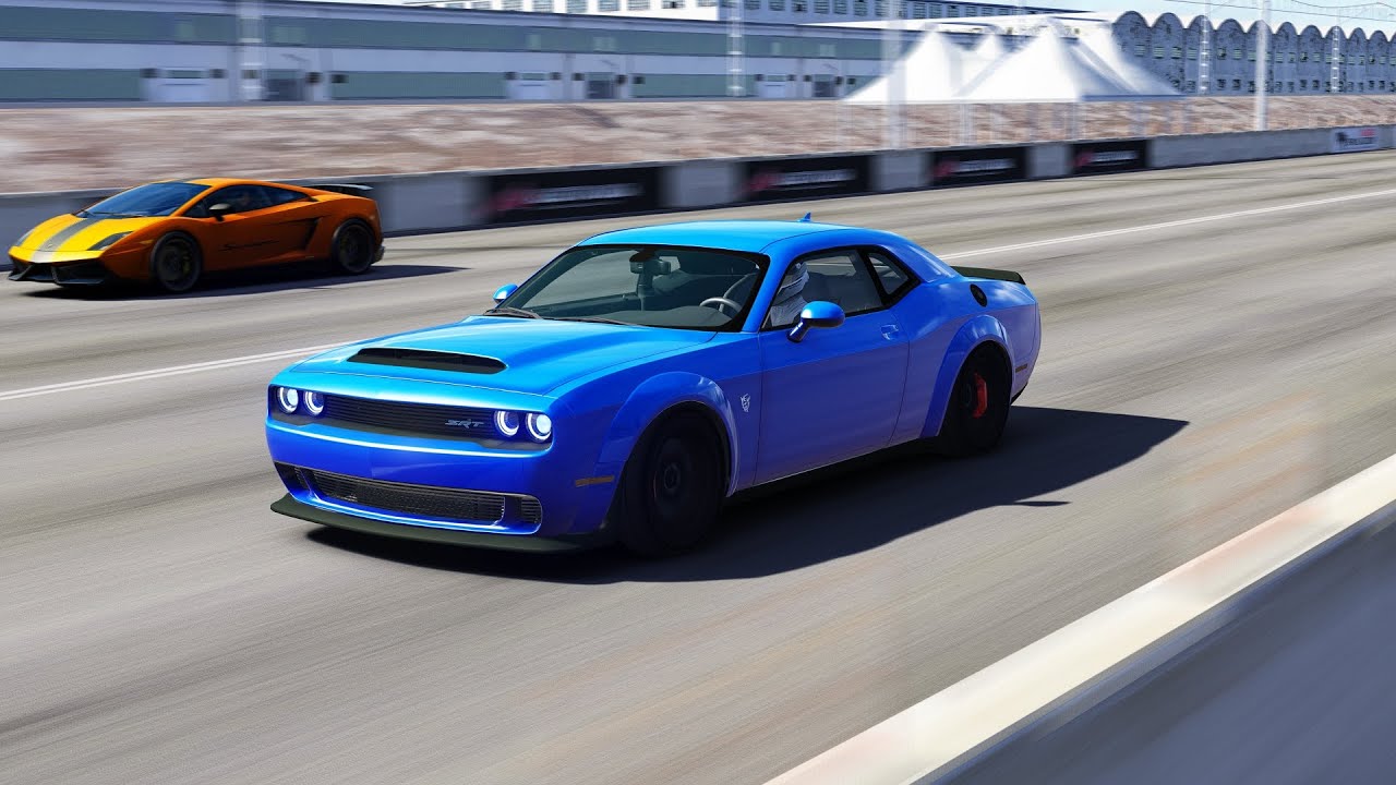 Dodge Challenger Demon VS Lamborghini Gallardo SL ST - YouTube