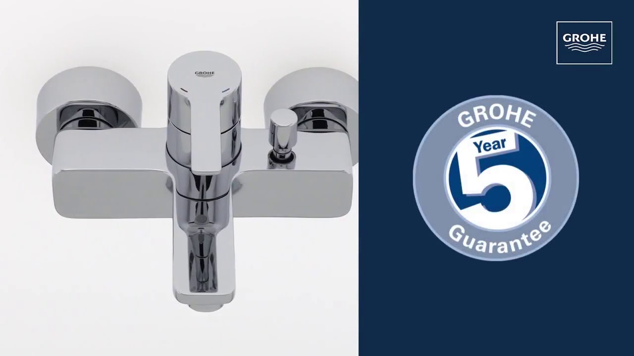 Смеситель с душевым набором GROHE LINEARE NEW 33850001 - YouTube