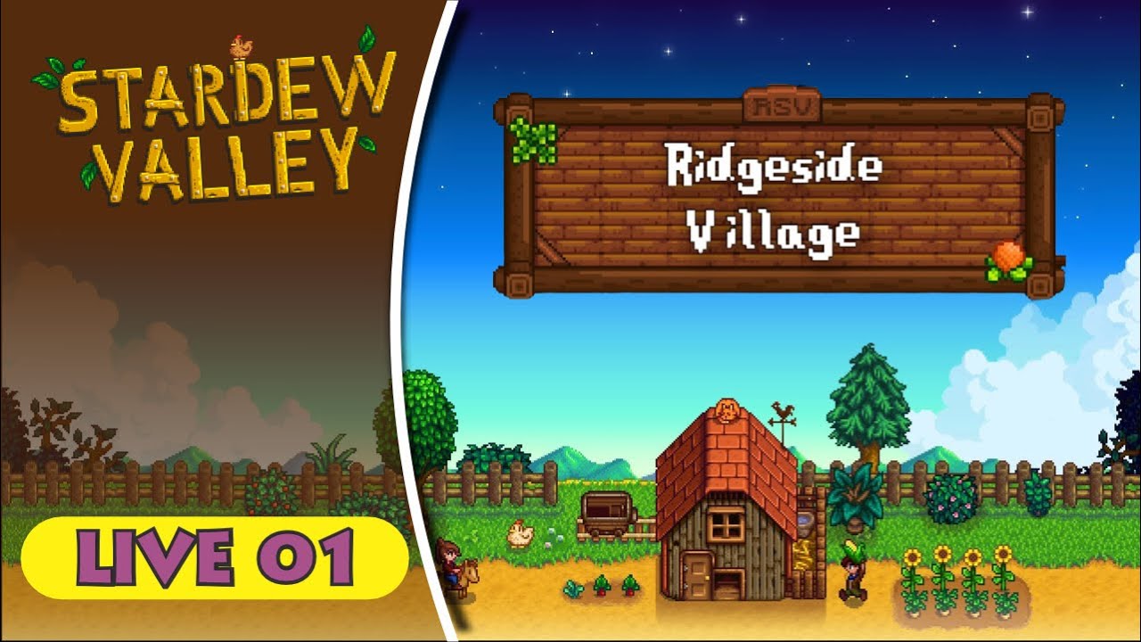 🔴LIVE 01! NOVA SÉRIE! STARDEW VALLEY! RIDGESIDE VILLAGE! - YouTube
