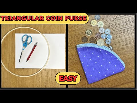 Sewing gift idea | How to make a coin purse with a new pattern | small ...