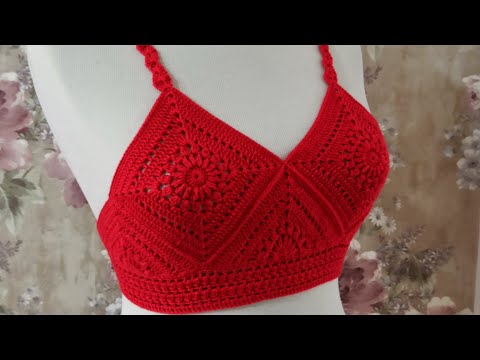 Motifli Crop Top Büstiyer / Tığ İşi Büstiyer Modelleri / Basit ve Şık Büstiyer Yapılışı / PART 2