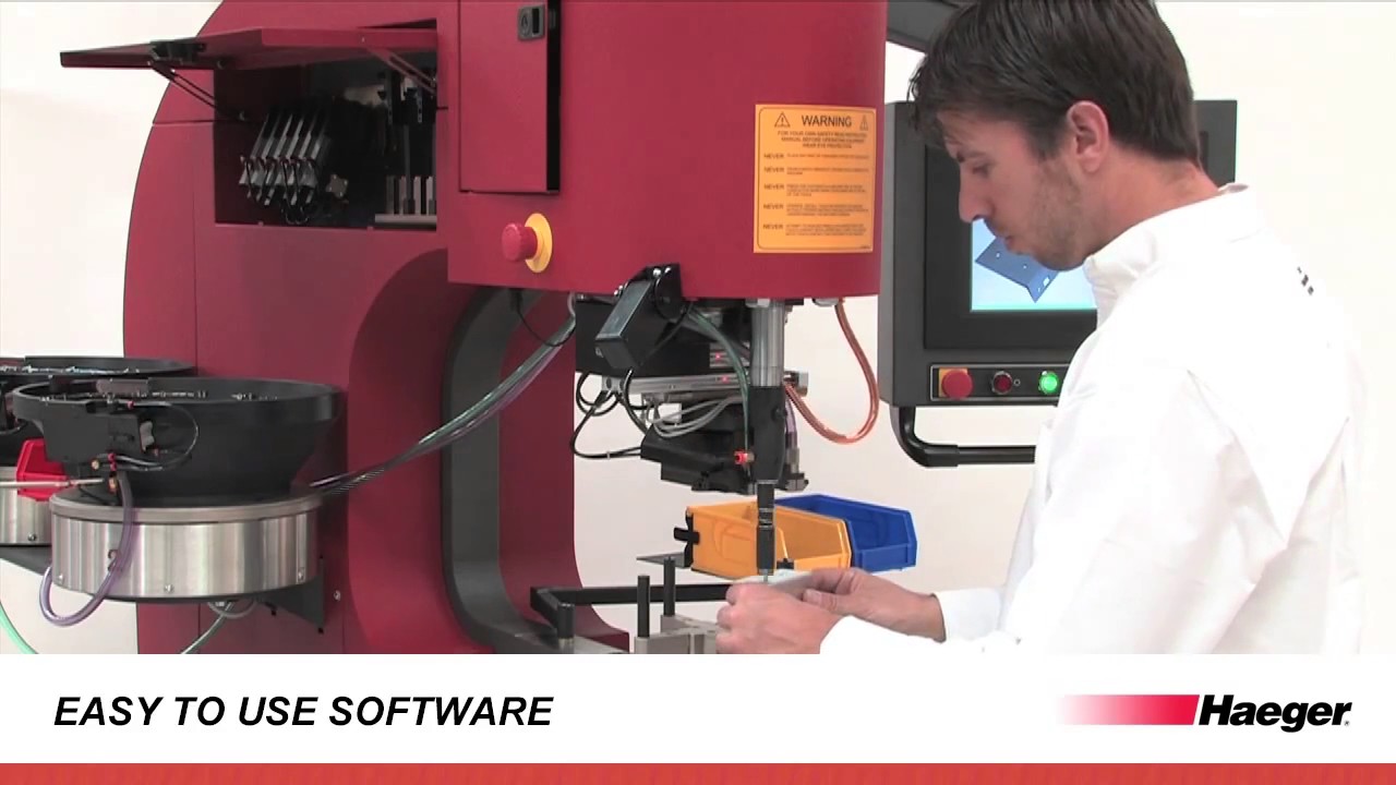 Haeger 824OT Lite Twin Auto Feed Insertion Press - YouTube