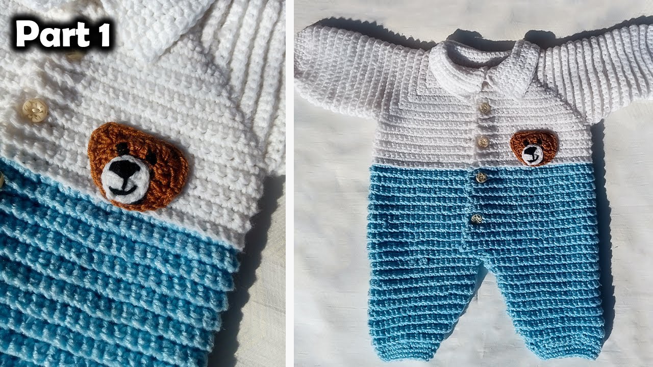 Easy Crochet Baby Romper | Step by Step tutorial Part 1 - YouTube